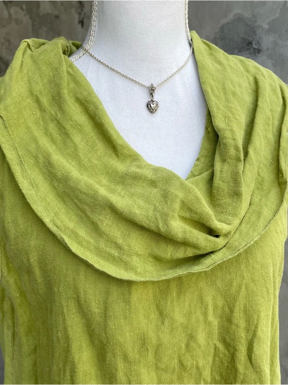 Dresses | Green 10 Linen Shift Mini Dress | Poshmark
